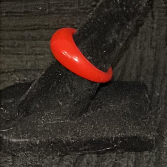 Jewelry | Retro Red Plastic Ring | Poshmark